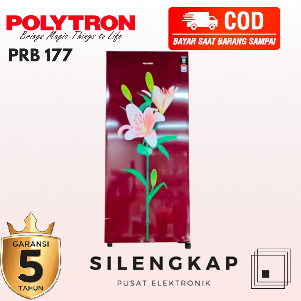 Jual KULKAS 1 PINTU POLYTRON PRB 177 MOTIF GARANSI RESMI | Shopee Indonesia