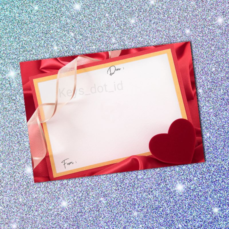 Jual Kartu Ucapan Polos | Dear Blank Card | Greeting Card Polos | Bisa ...