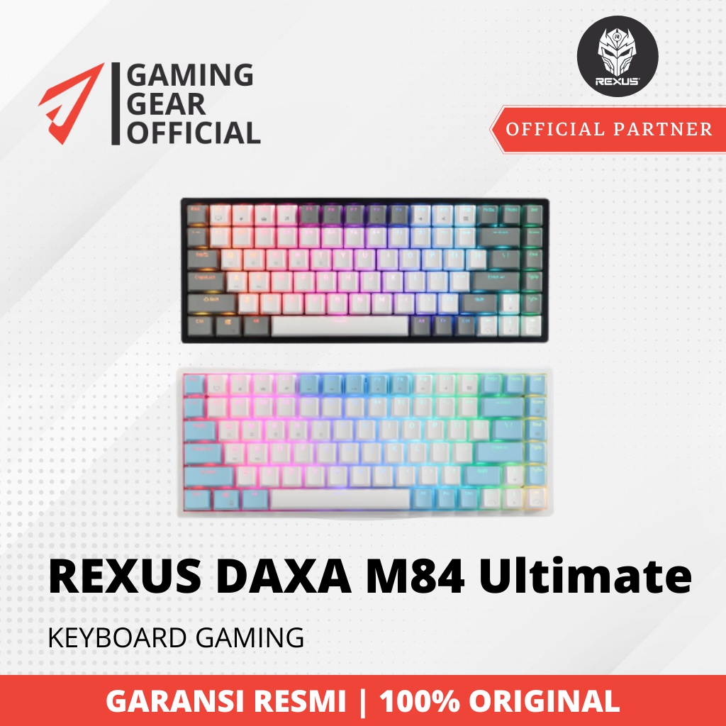 Jual [100% ORI] Rexus Keyboard Wireless Gaming Mechanical Daxa M84 ...