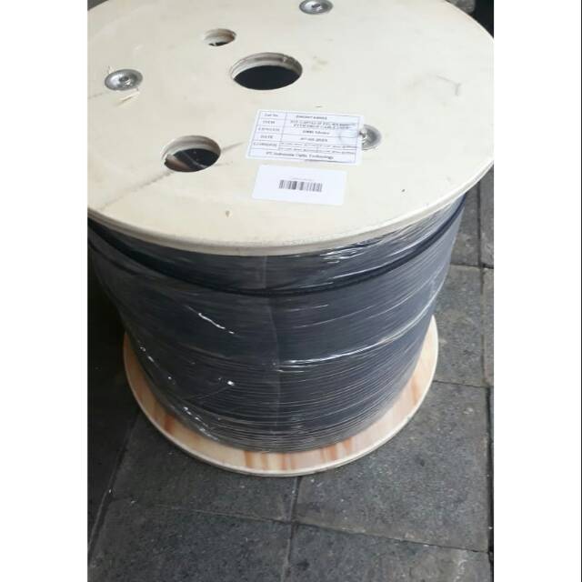 Jual Kabel fiber optik ftth dw dc 2 core gepeng merk iot 1 rol 1000m ...