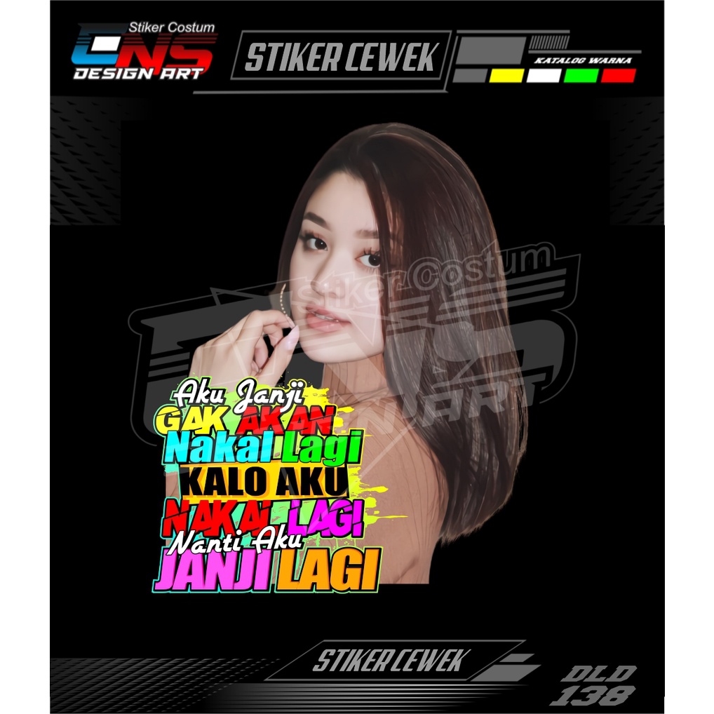 Jual Stiker Cewek Cantik Stiker Vector Hijab Keren Sticker Print ...