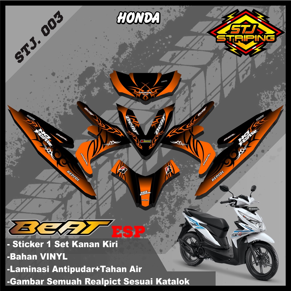Jual Stiker decar Motor BEAT ESP/STREET Sticker Striping cecal Variasi ...