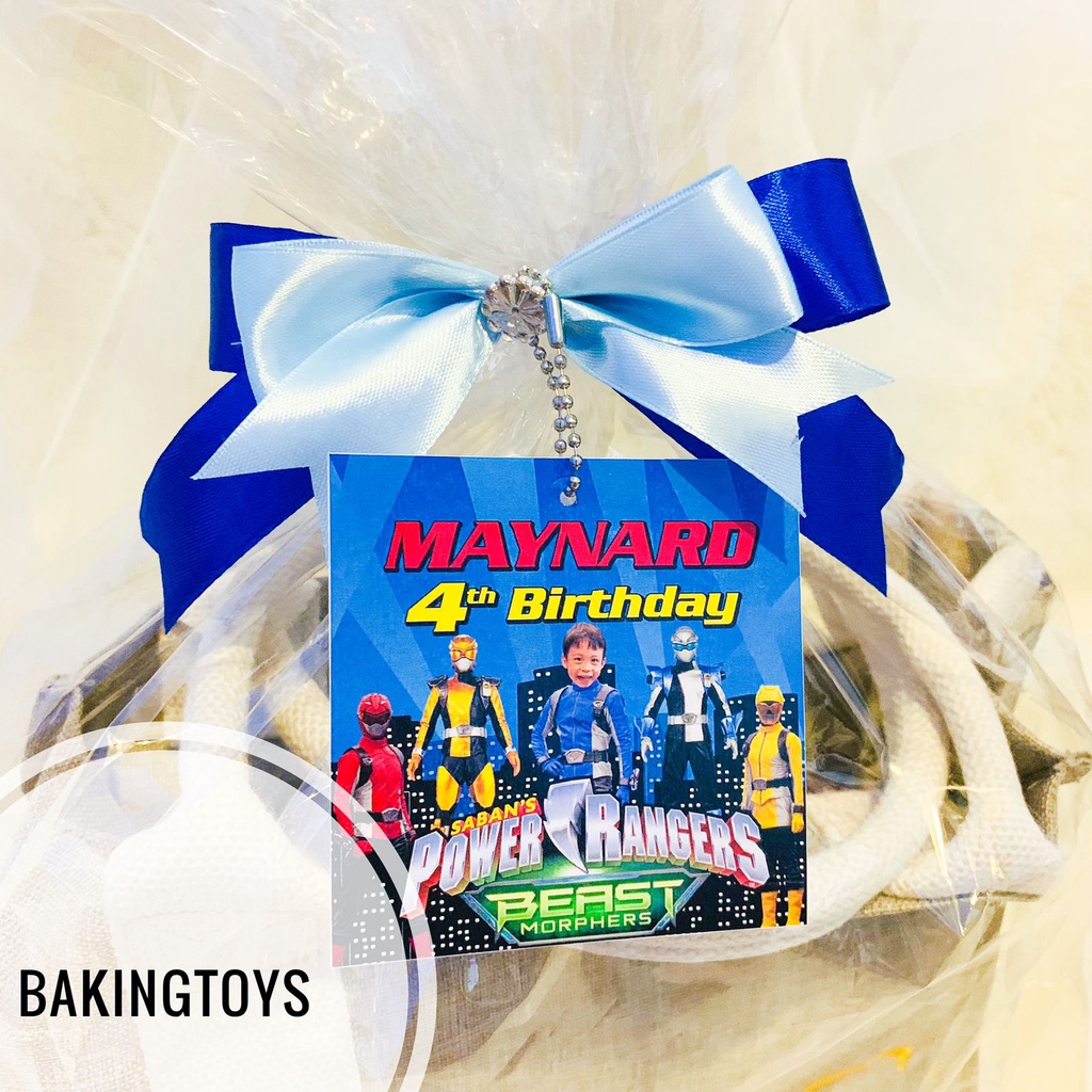 Jual Power Rangers Thank You Tag Card Birthday / Kartu Ucapan Terima ...
