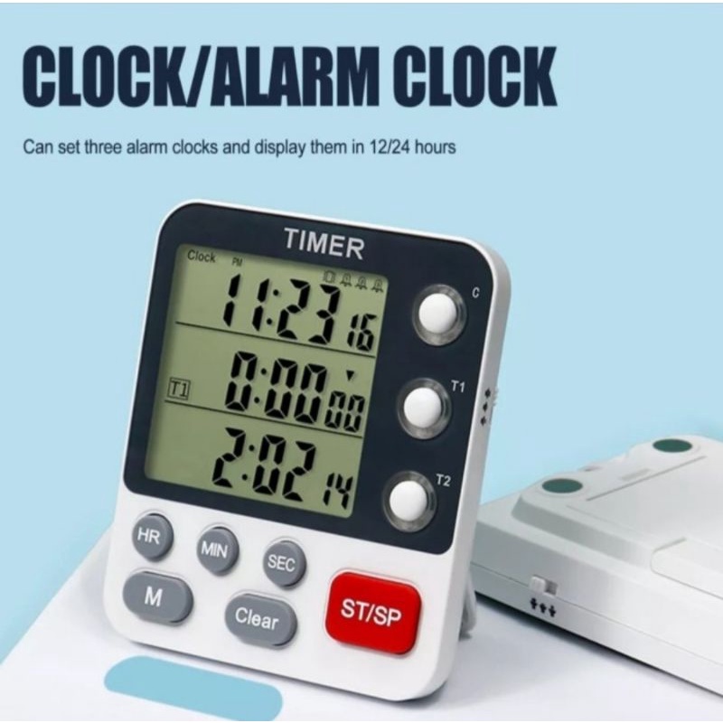 Jual Digital Timer Bisa GETAR (Tipe Jam) , 2 Timer , 3 Alarm 99 Jam ...