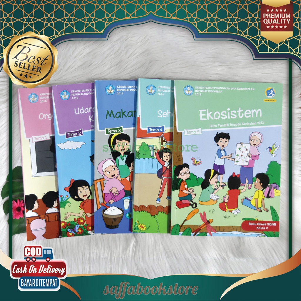 Jual Buku Tematik SISWA SD MI Kelas 5 V Tematik Terpadu Tema 1 2 3 4 5 ...