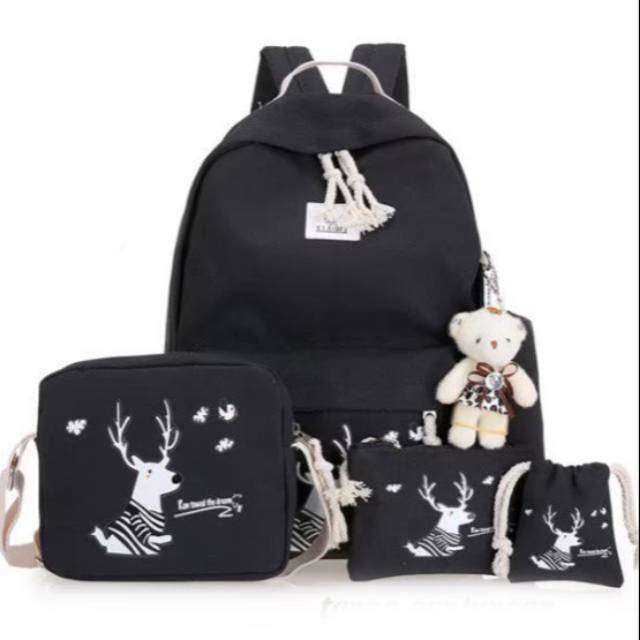Jual Tas Sekolah Yarrow Gambar Rusa Bertanduk 4 in 1 (Tanpa Boneka ...
