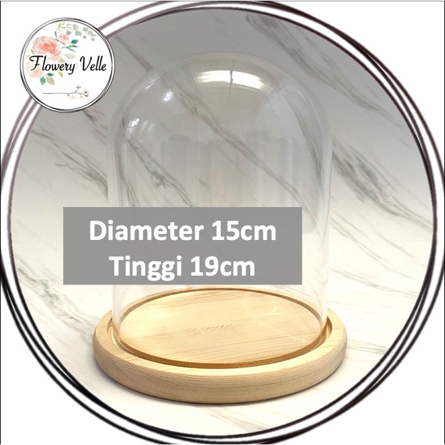 Jual Glass Dome Besar Kubah Kaca Flower Dome Jar Kosong Display Box ...