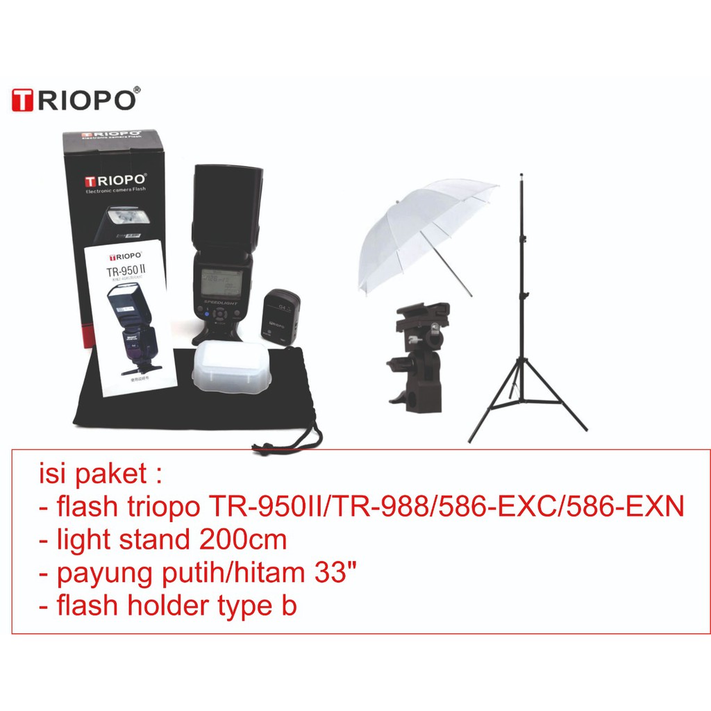 Jual paket strobist flash Speedlight Kit Triopo- Lampu Flash - strobist ...