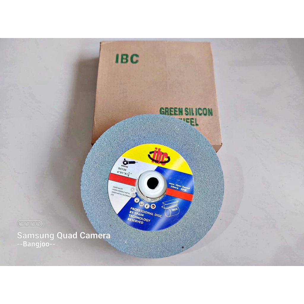 Jual batu gerinda hijau 6" silicone carbide / batu poles asah grinding ...