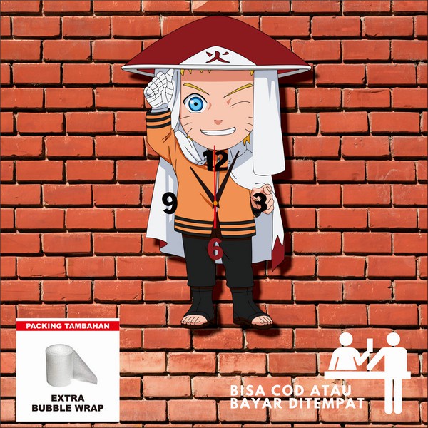 Jual JAM DINDING KARAKTER UKIRAN ANIME NARUTO HOKAGE KYUBI | Shopee ...