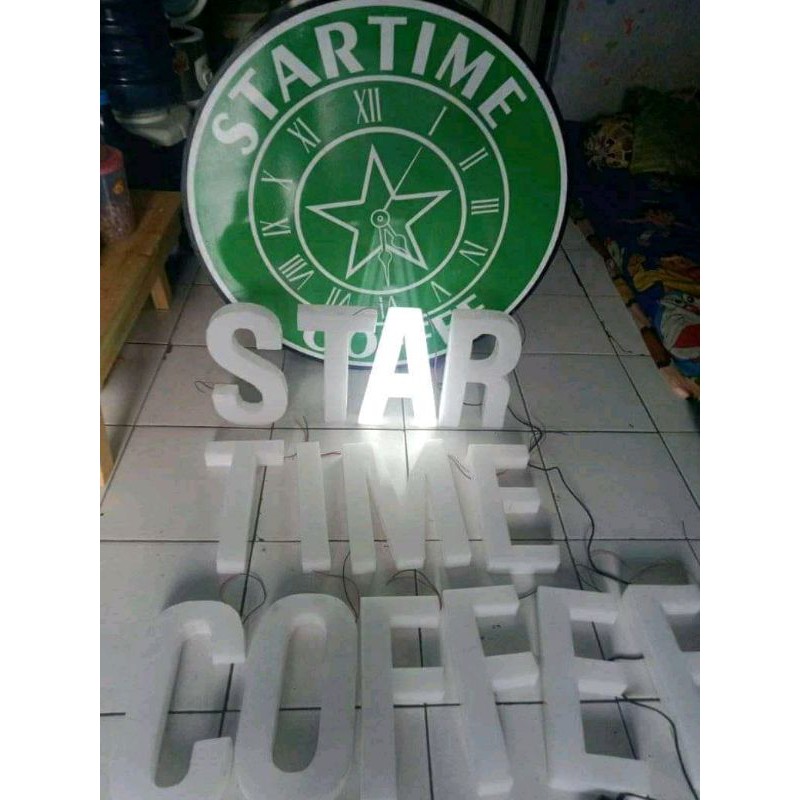 Jual HURUF TIMBUL AKRILIK MENYALA PER 1CM | Shopee Indonesia