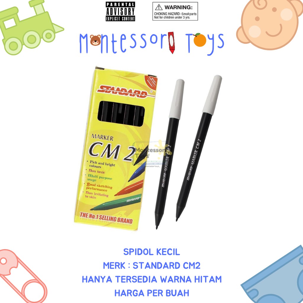 Jual Spidol CM2 Merk Standard / Spidol Kecil / Spidol Penghapus ...