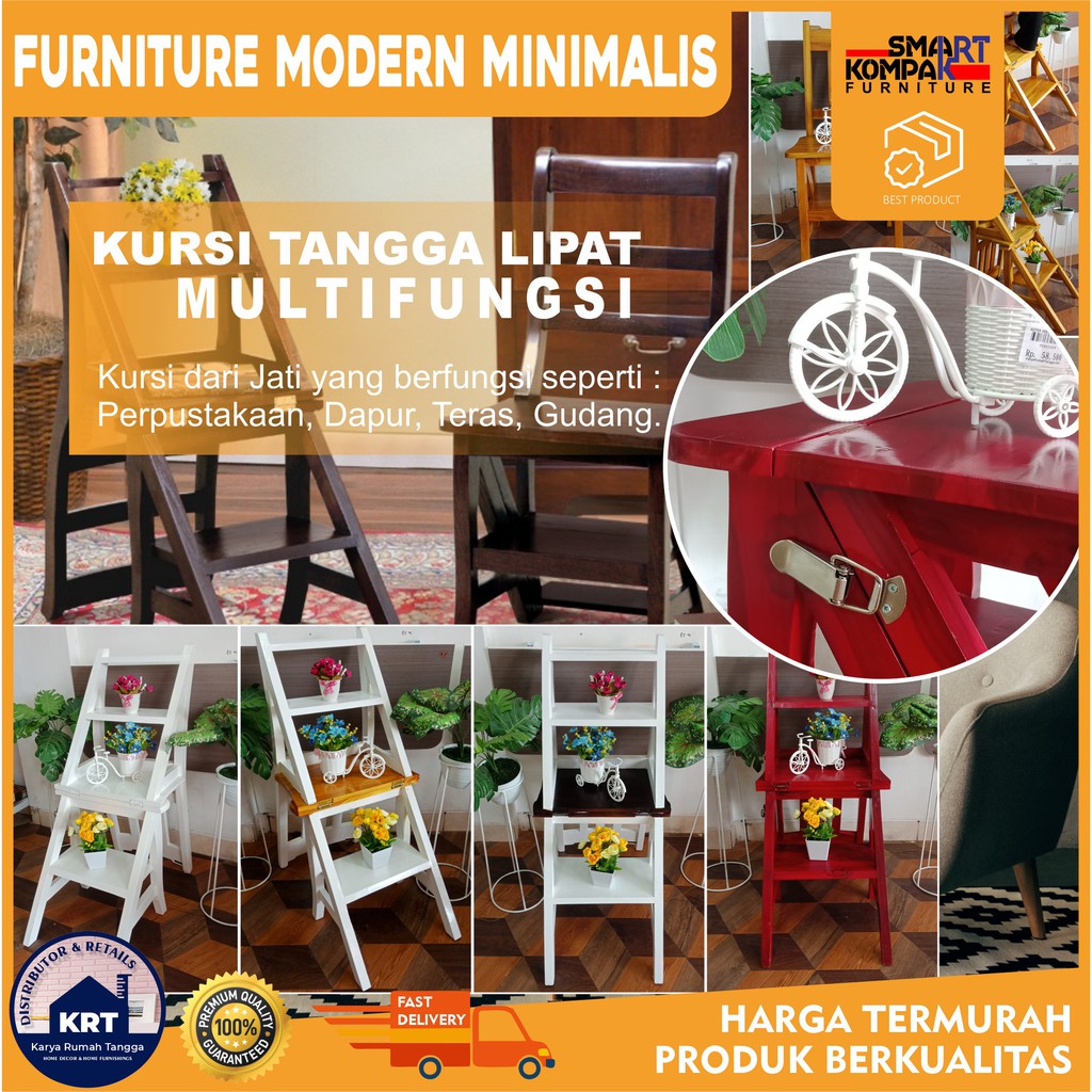 Jual KURSI LIPAT TANGGA JATI Multifungsi | FURNITURE MODERN /Kursi ...