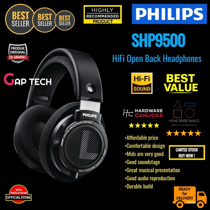 Jual PHILIPS SHP9500 / SHP 9500 Hi-Fi Open Back Stereo Over Ear ...