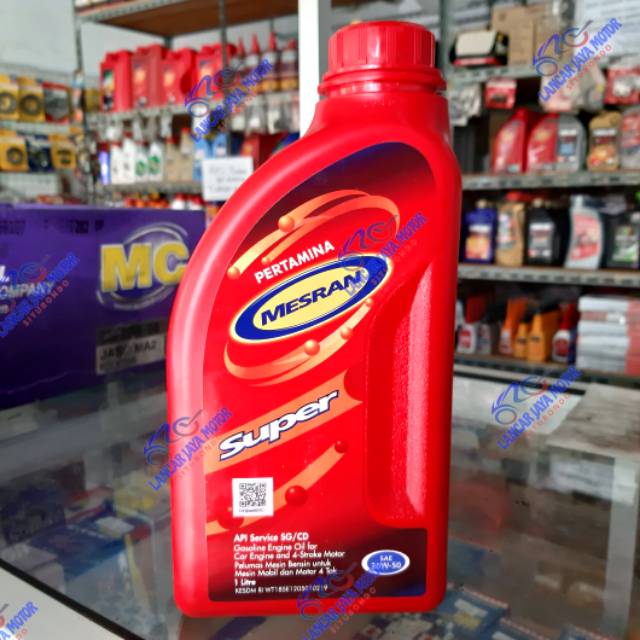 Jual Oli Mesin Mesran Super SAE 20W-50 API Service SG/CD 1 Liter ...