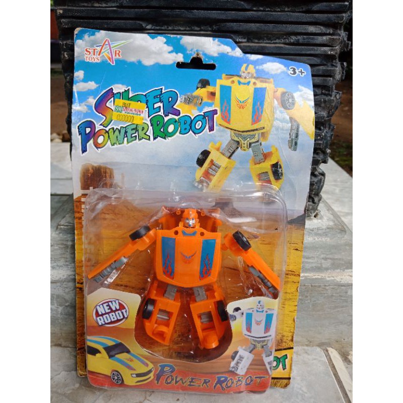 Jual Mainan Anak Mini Robot Transform Super Power Robot Berubah bentuk ...