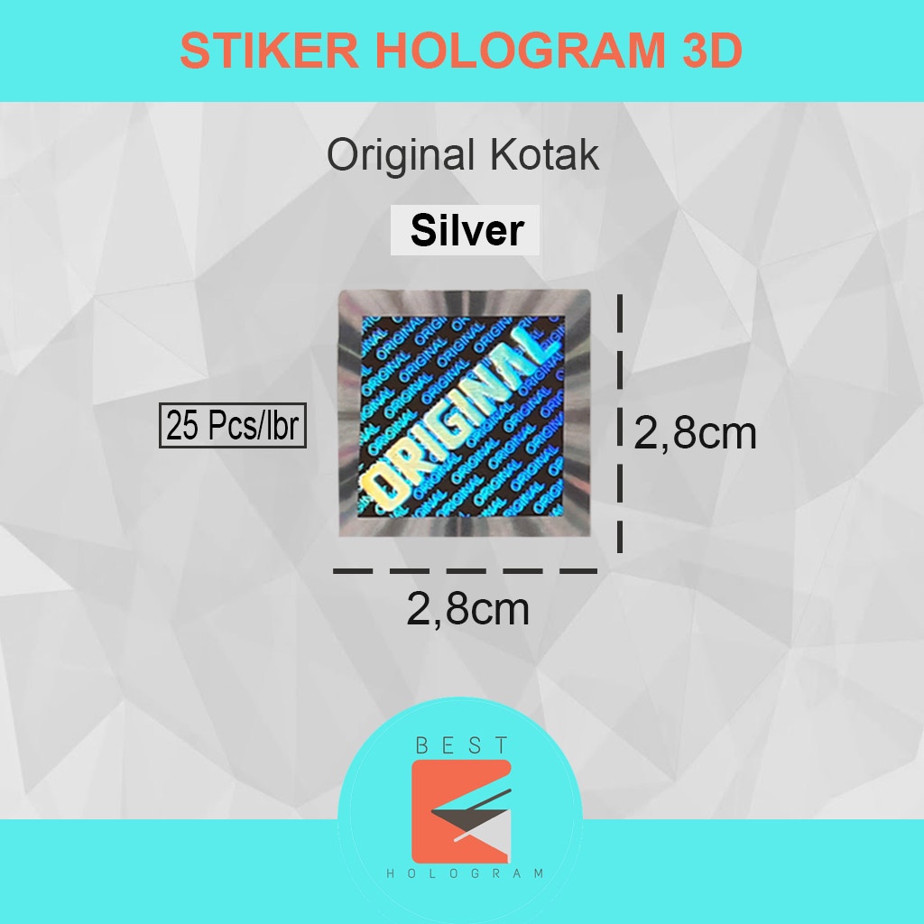 Jual Stiker Hologram 3D Original Kotak 2,8 x 2,8 cm - segel rusak ...