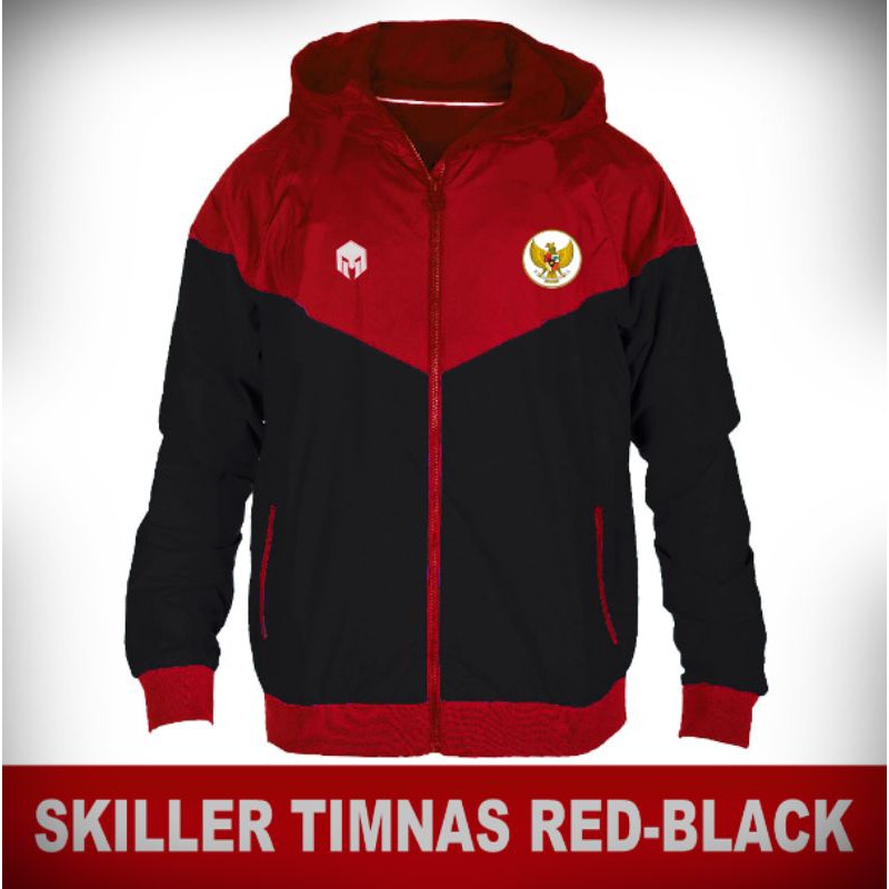 Jual Jaket Tracker Timnas Garuda Mills Red Black Skiller Edition ...
