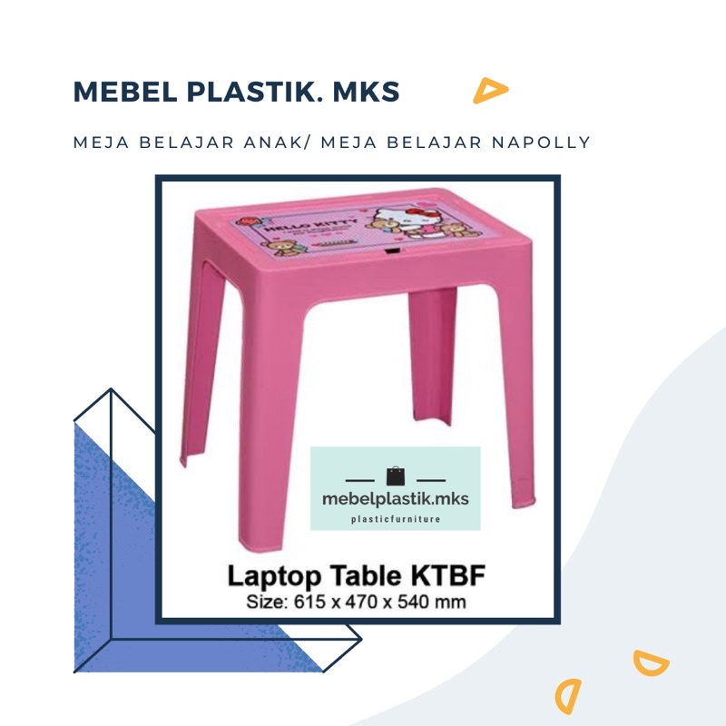 Jual Meja Plastik/ Meja Napolly/ Meja Belajar/ Meja Laptop/ Meja Set ...