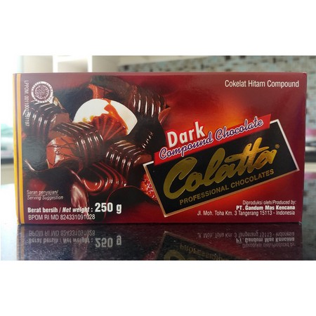 Jual COLATTA DARK COMPOUND CHOCOLATE 250gr – COKLAT BLOK DCC 250 gr ...