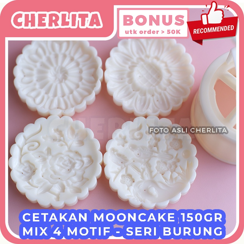 Jual Cetakan Mooncake 150 Gram Teratai Lotus Naga 4 Motif Kue Bulan ...