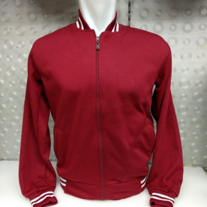 Jual jaket baseball polosan jaket varsity polosan bahan sweater tebal ...