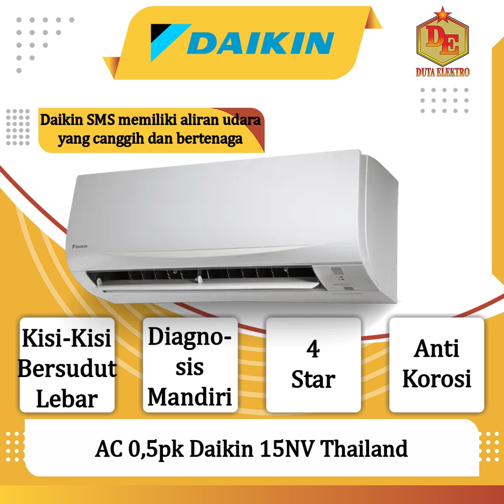 Jual AC 0,5pk Daikin STC 15 NV Thailand 389 Watt | Shopee Indonesia