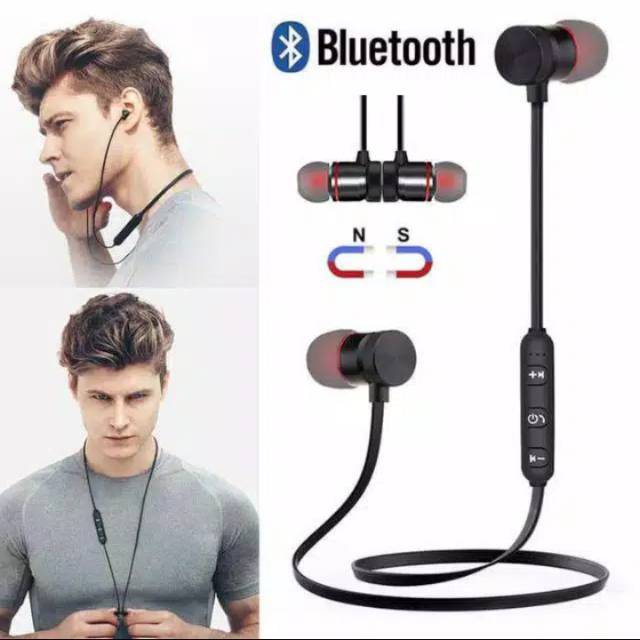 Jual Headset Bluetooth magnet model sport headset handsfree wirelless ...