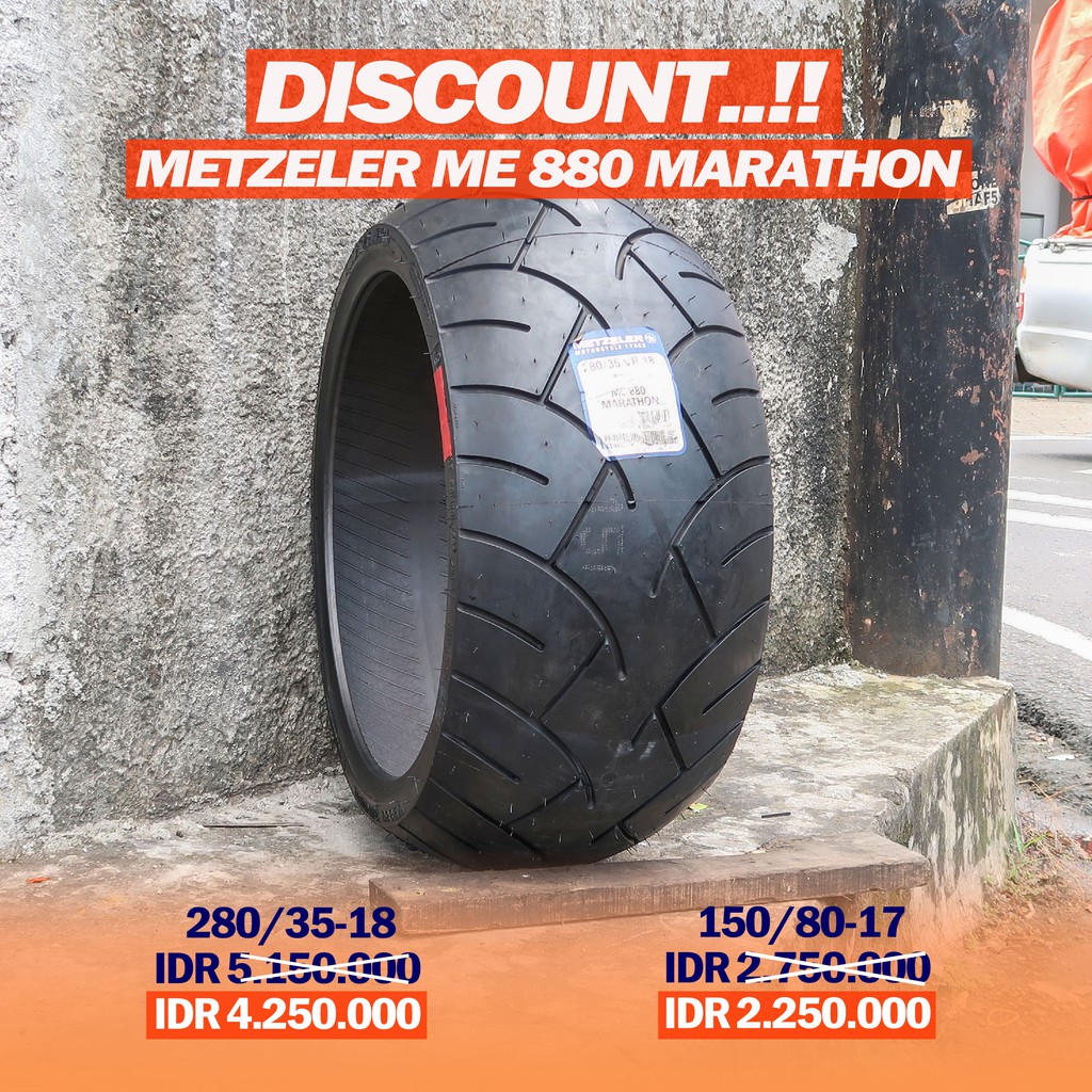 Jual BEST PRICE Metzeler ME 880 MARATHON 150/80-17 F 280/35-18 Ban XXL ...