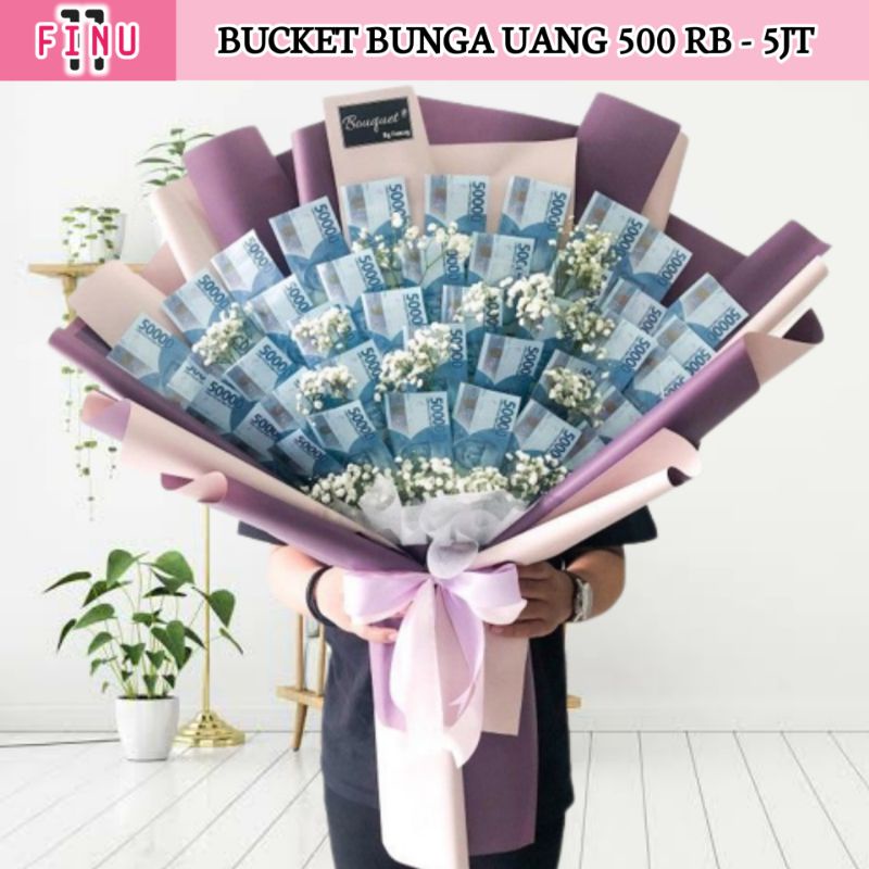 Jual Buket Uang Asli Money Bucket Bunga Hempers Kado | Shopee Indonesia