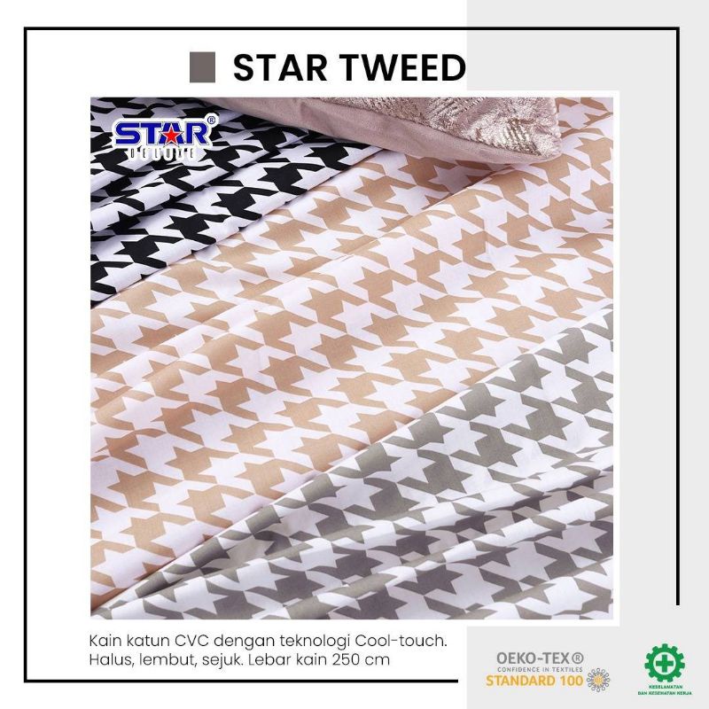 Jual KAIN CVC METERAN STAR - TWEED | Shopee Indonesia