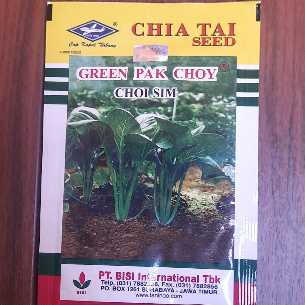 Jual Benih Green Pak Choy CHOI SIM 25 gram Cap Kapal Terbang | Benih ...