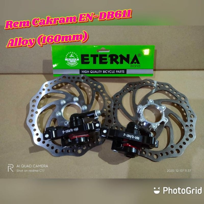 Jual Brake set /Rem Cakram Mekanik ETERNA /Piringan drat +kaliper sepasang | Shopee Indonesia