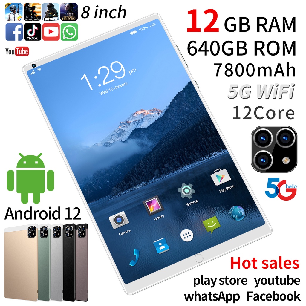 Jual 2022 Galaxy Tab Kuat Dual SIM 3G/4G/5G Tablet Murah PC Kapasitas ...