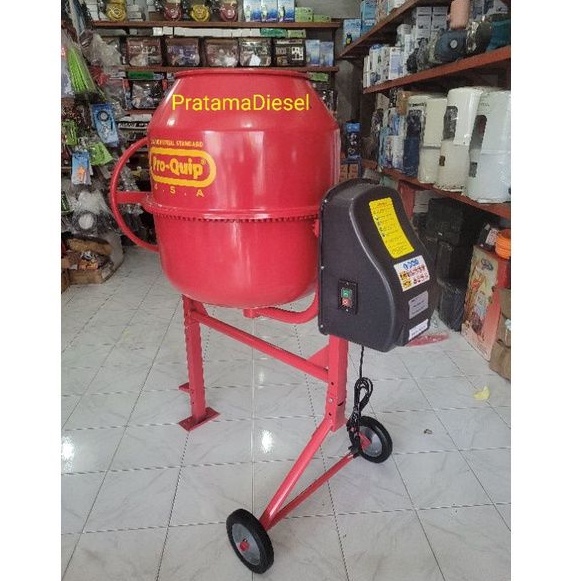 Jual Mesin Molen PRO-QUIP 220Liter pengaduk semen beton mini listrik Concrete Mixer | Shopee ...