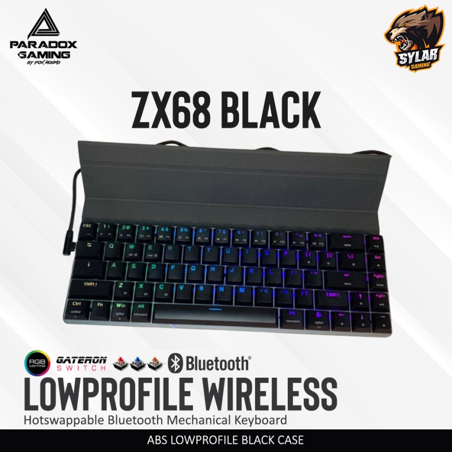 Jual Paradox Gaming ZX68 Black LowProfile Hotswap Bluetooth Gaming ...