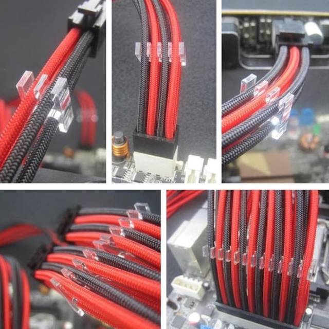 Jual 6 Pin Hitam Sisir Kabel Psu Cable Comb Sleeved | Shopee Indonesia
