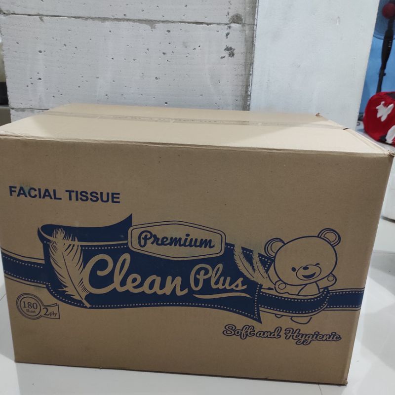 Jual Clean Plus Facial Tissue / Tisu Wajah 180 sheets 2 play sekarton ...