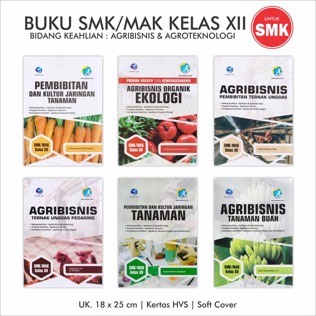 Jual Buku Agribisnis Agroteknologi Revisi 2019 SMK MAK Kelas XII Pembibitan Tanaman Organik ...