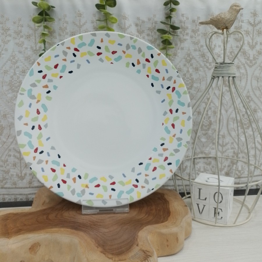 Jual Piring Keramik - Dinner Plate Piring Makan - Color Abstrak ...