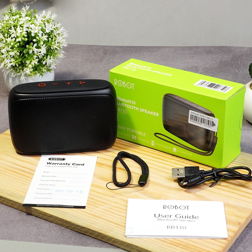 Jual SPEAKER BLUETOOTH 5.0 MINI PORTABLE RB110 SUPPORT MICRO SD CARD SPEAKER ROBOT SPEAKER ...