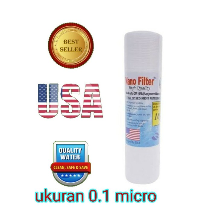 Jual Nano Filter Cartridge / Water Filter 10" 0,1 u (Mikron) | Shopee ...