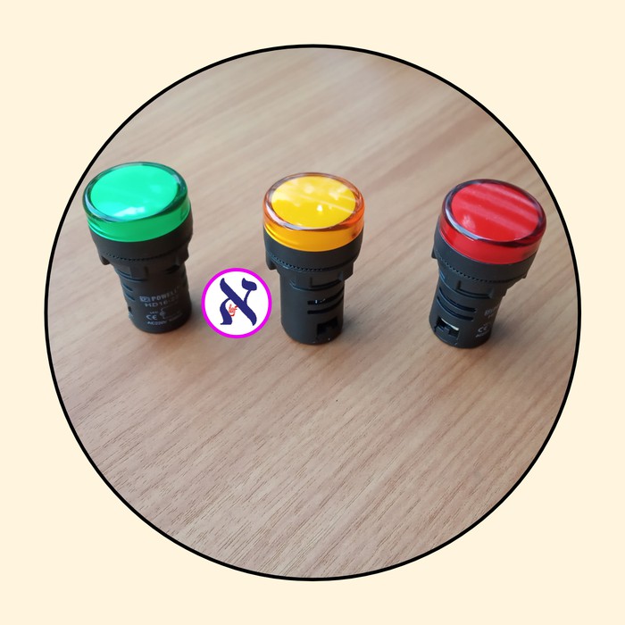 Jual Pilot Lamp 220V merah kuning hijau indikator panel Powell | Shopee ...