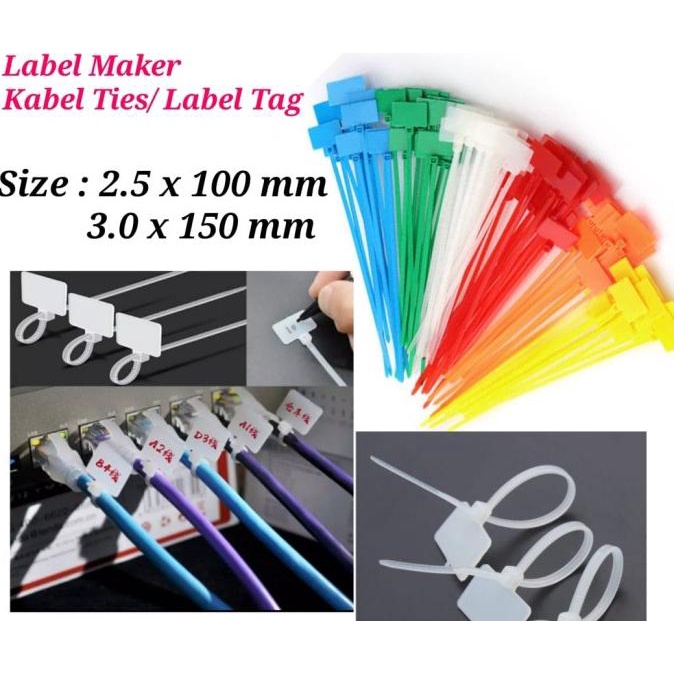 Jual READY COD Kabel Tis Tie Ties Cable Label Maker Marker Name Tag ...