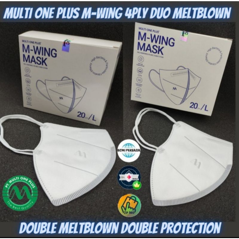 Jual Multi One Plus Masker Mwing KN95 4ply Double Nano Meltblown 4 ply ...