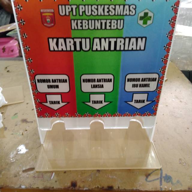 Jual Acrylic tempat nomor antrian isi 3 | Shopee Indonesia