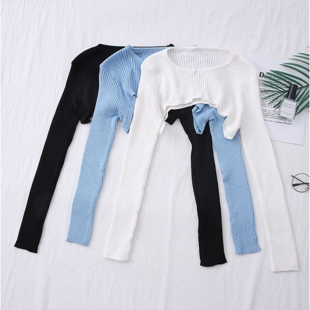 Jual VTZEN - ZFS OOTD Crop Top IEUA / EUGINE RIB / Crop Terbaru / Baju ...