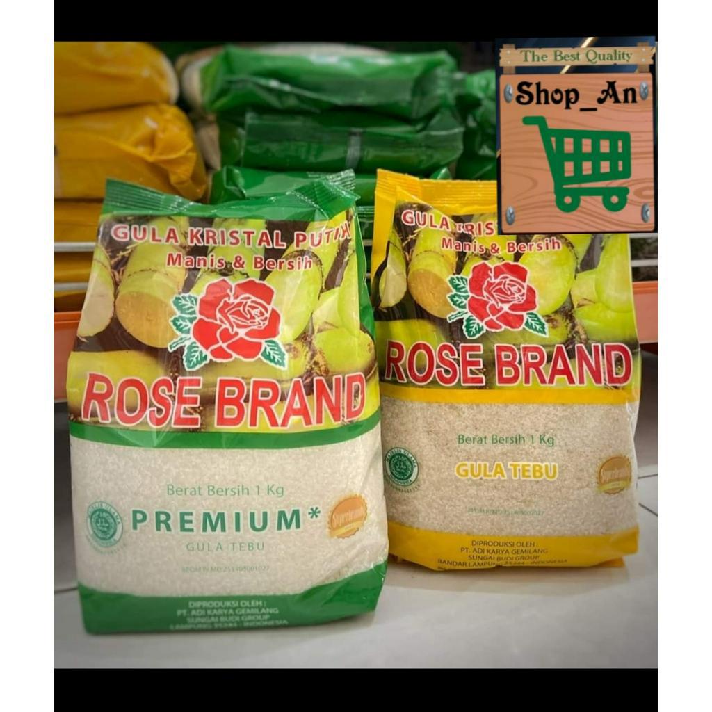 Jual Gula Rose Brand // Gula Pasir kemasan 1kg // Rose Brand Hijau ...
