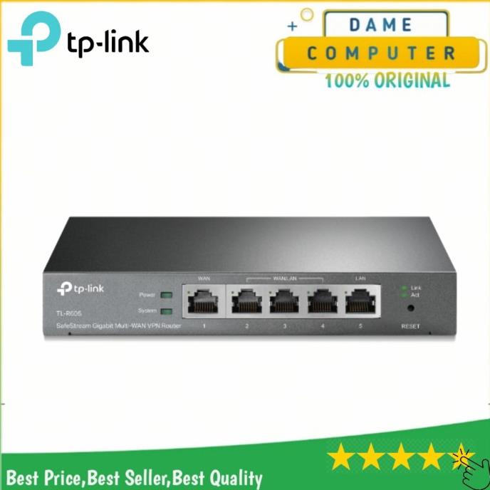 Jual TP-LINK TL-R605 GIGABIT MULTI-WAN VPN ROUTER E543ESSDG | Shopee ...