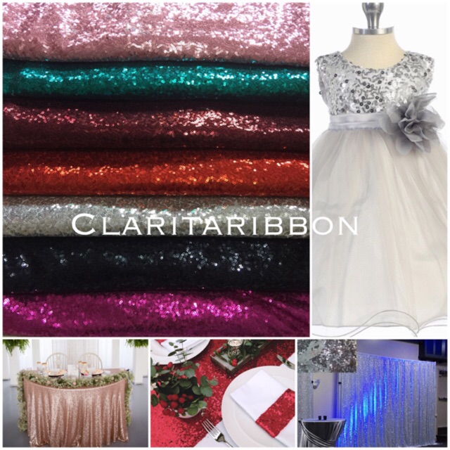 Jual Kain sequin / kain seribu payet / kain payet / dekorasi backdrop ...